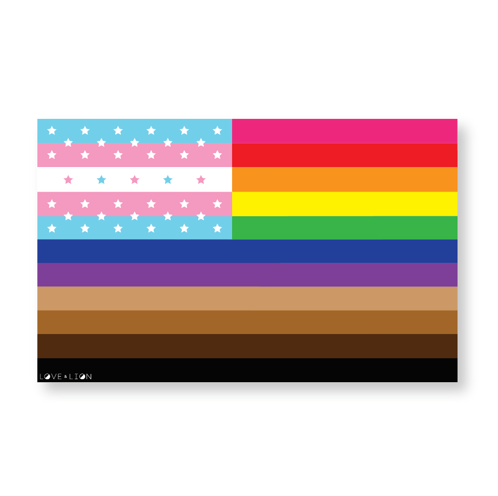 INCLUSIVE FLAG | MAGNET – LOVE & LION