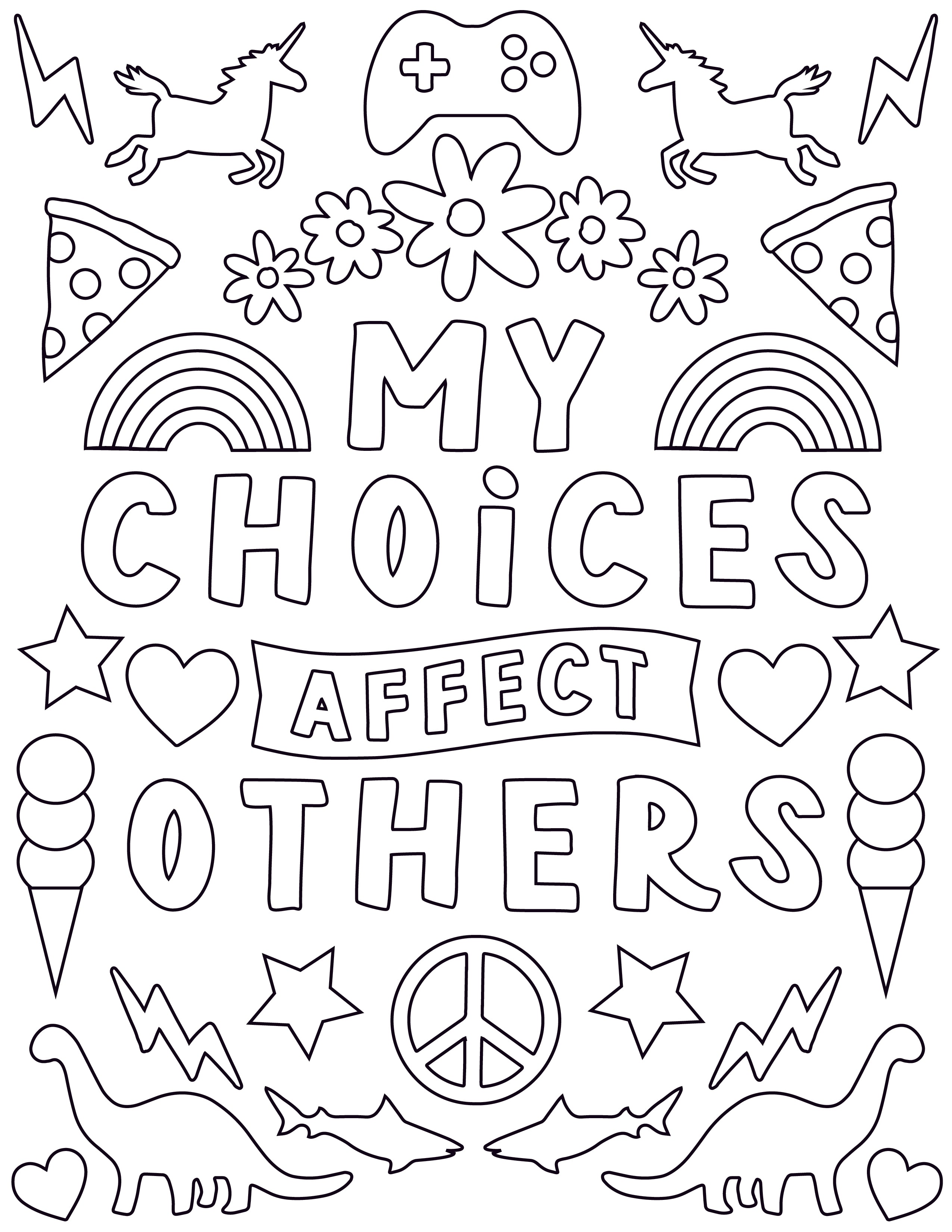 printable coloring pages about children being unselfish